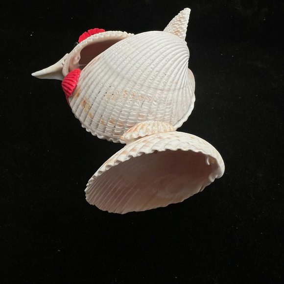 G Gwen | Accents | Sea Shell Rooster Bird Art Sculpture Farmhouse Boho ...